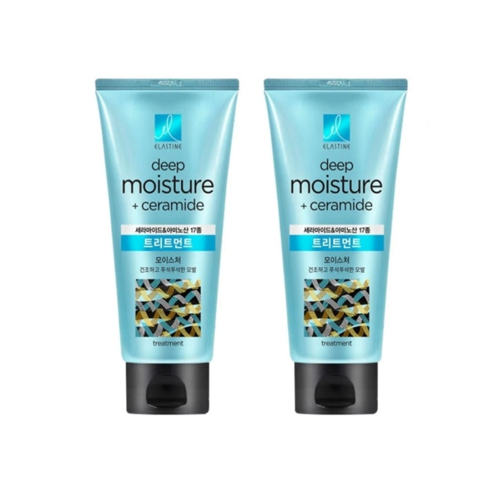 Elastine Deep Moisture Ceramide & Amino Acid Hair Treatment 300ml*2Pcs ...