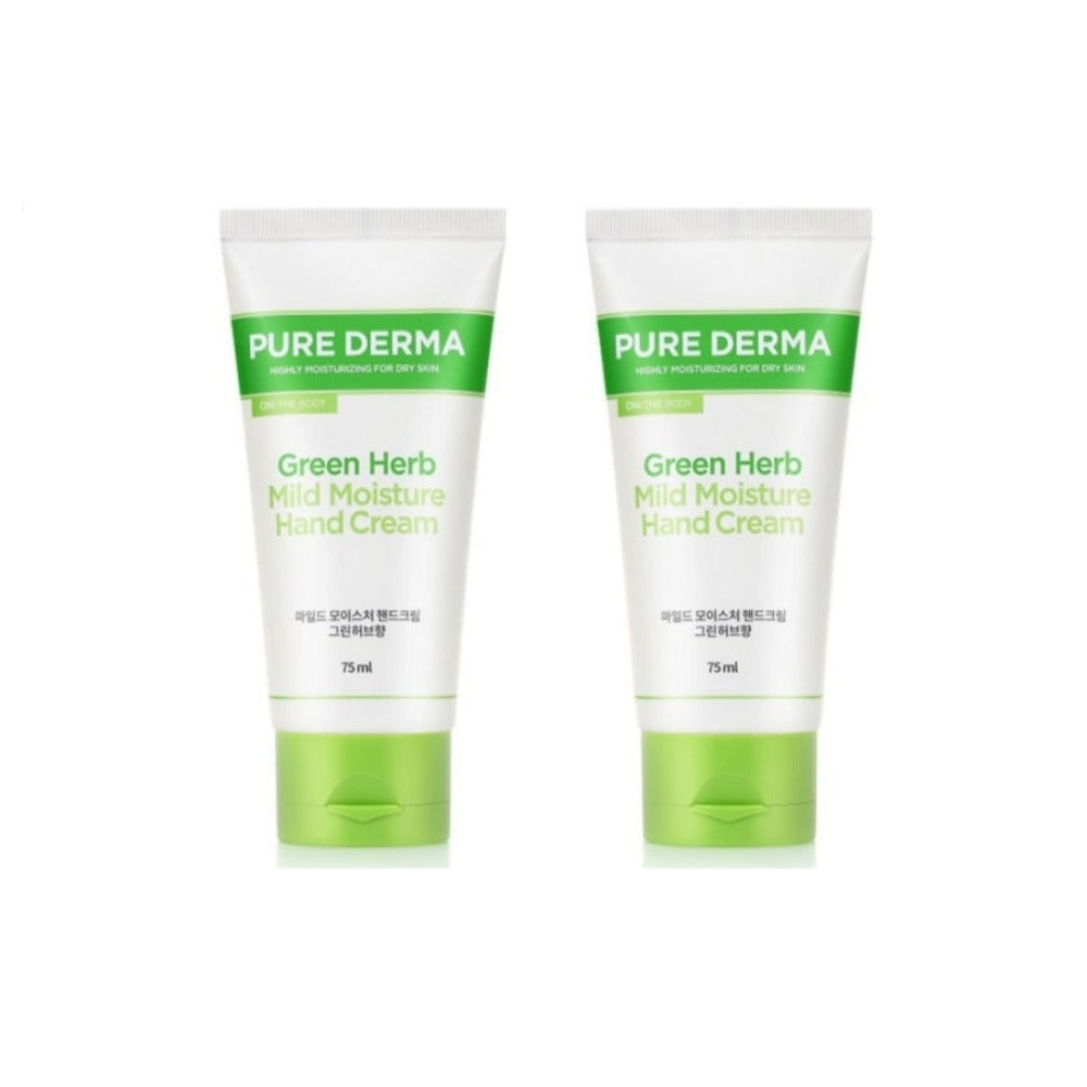 On the Body Pure Derma Green Herb Mild Moisture Hand Cream 75ml*2Pcs ...