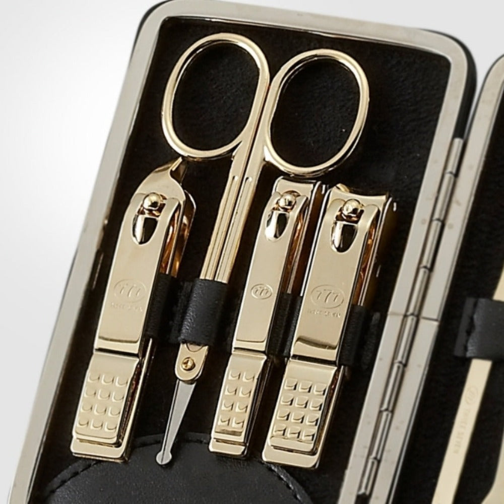 777 Three Seven Gold Nail Clippers 9 Pieces Beauty Set TS-343EXG Made ...